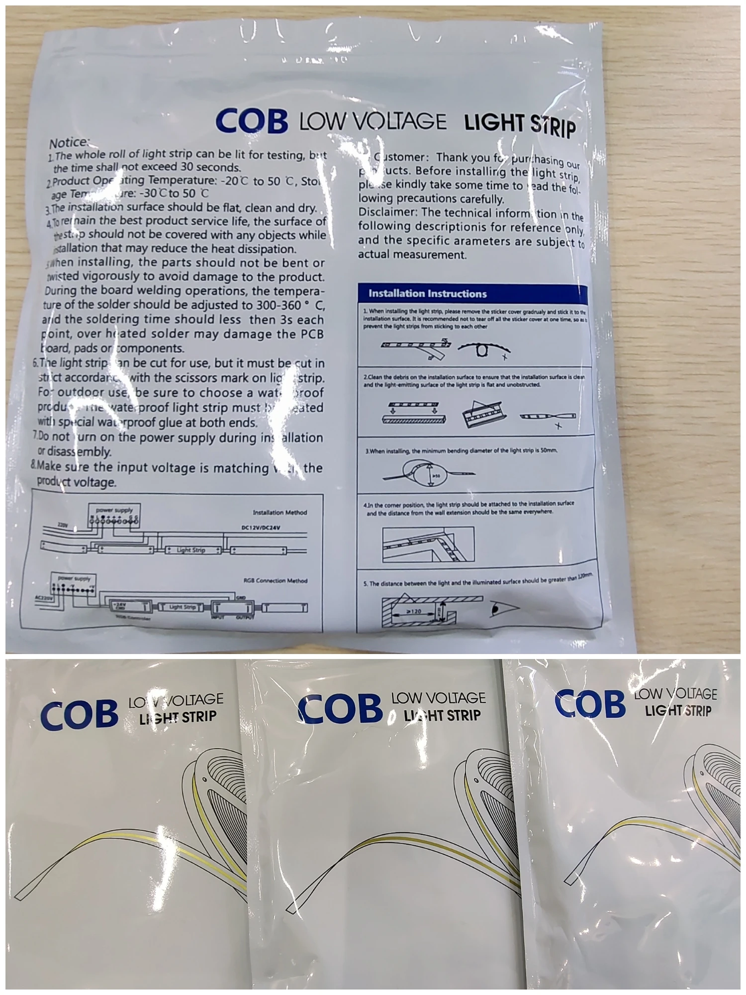 Cob Led Strip 10m White 2700k 3000k 4000k 6000k 12v 24v Dimmable Cob ...