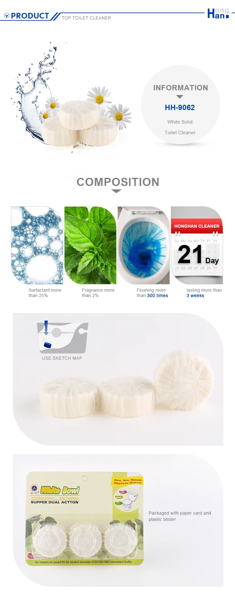 New Toilet Cleaning Eco-Friendly Automatic Toilet Bowl Cleaner Bleach ...