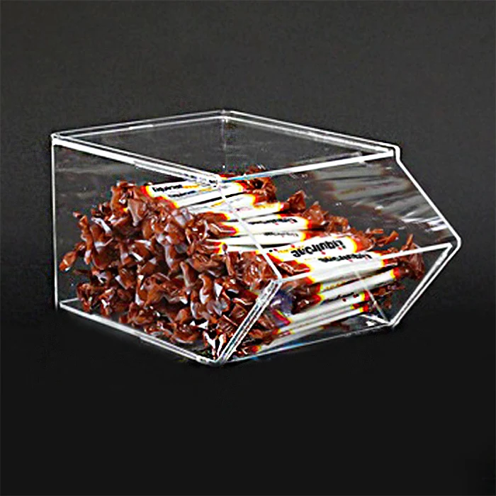 Custom Slatwall Square Clear Acrylic Candy Display Bin Hanging Type ...