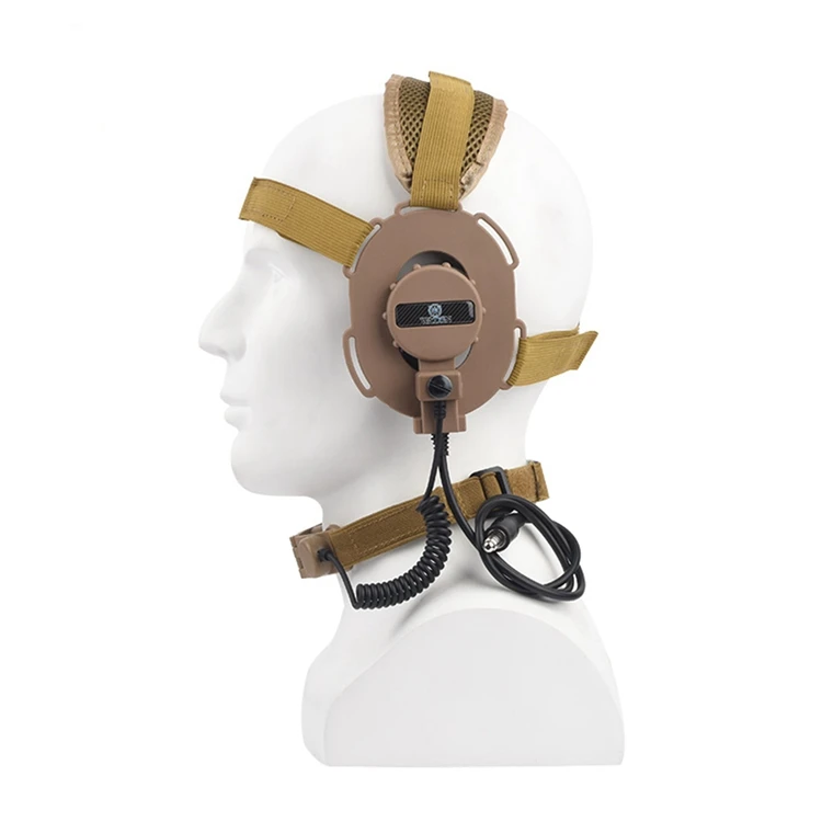 WADSN Tactical Headset with Throat Mic - Ideal for Outdoor Training