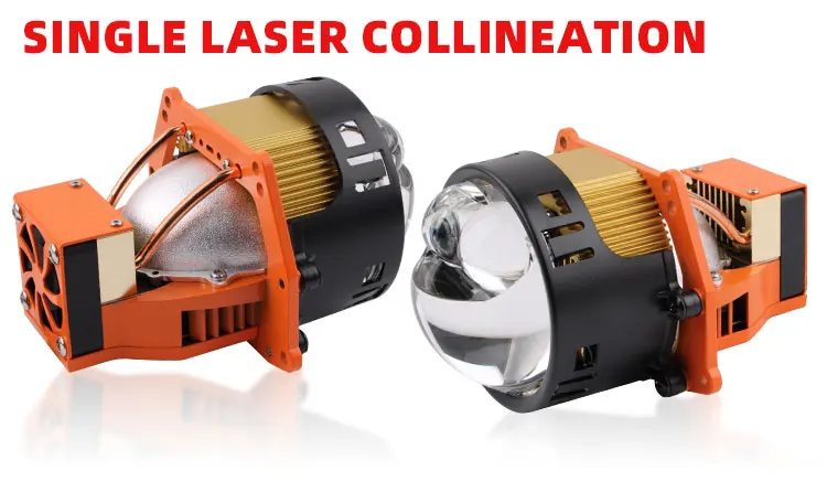 Auto Led Headlamps Dual Laser Projector Lens High Power 95W
