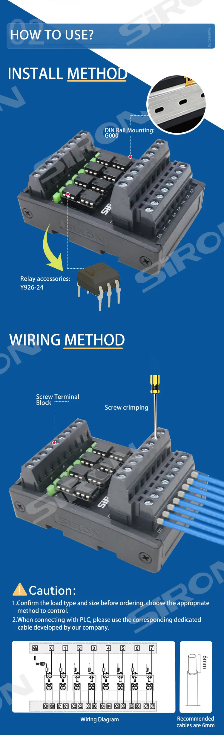 SIRON Y315/Y316/Y317 Optical Coupling 24V DC Solid State Relay Module ...