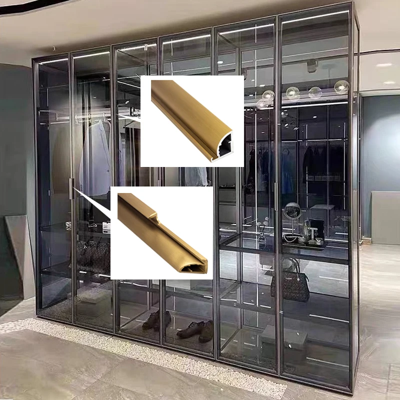 Modern Styles Glass Door Profile 20mm 25mm 30mm Aluminum