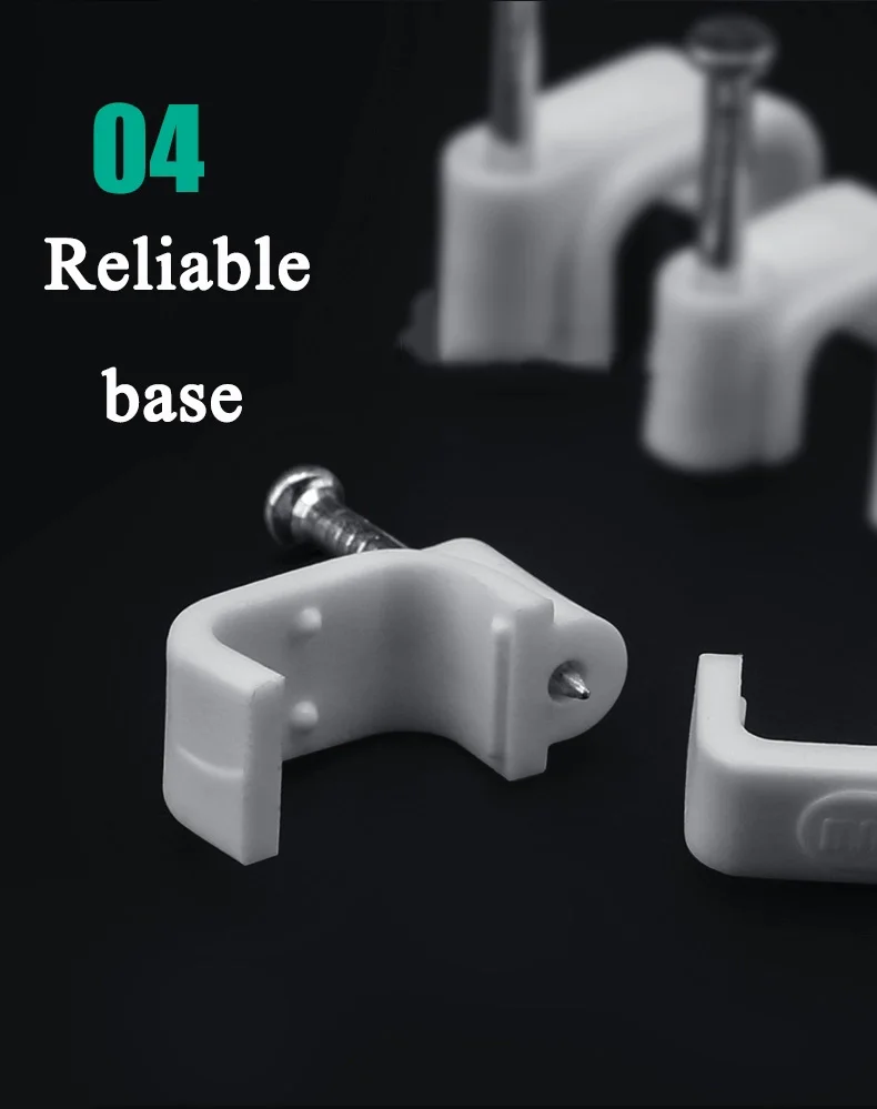 Plastic Round Adjustable Electrical Cable Clamps Flat Cable Clips ...