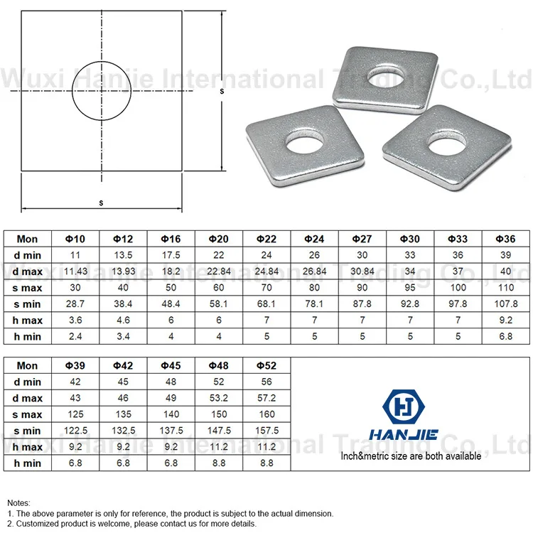 DIN436 M6 M8 M10 M12 Mm Corrosion Resistant SS304 Washers