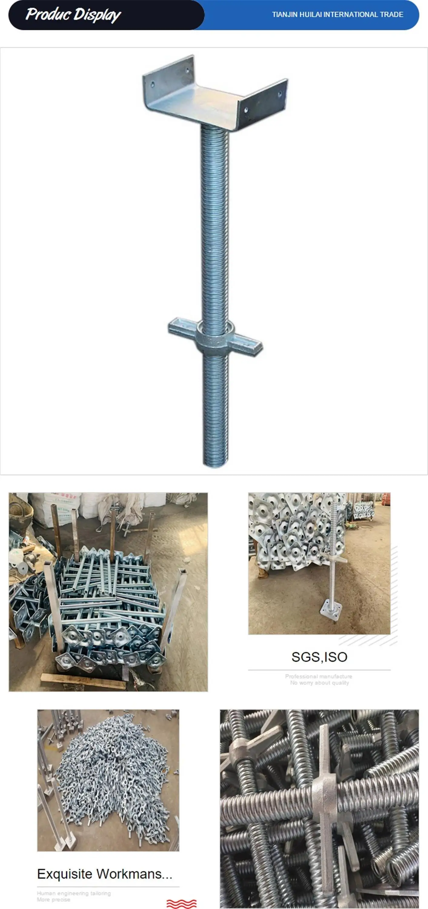 Galvanized Scaffolding Props Jack Base Formwork Construction Hardware ...