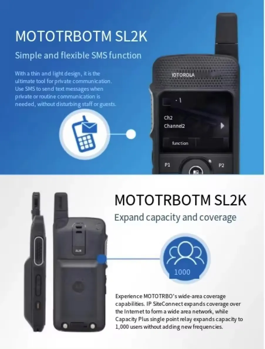 Motorola Dmr Small Portable Sl2k Series Digital Walkie Talkie Two Way ...