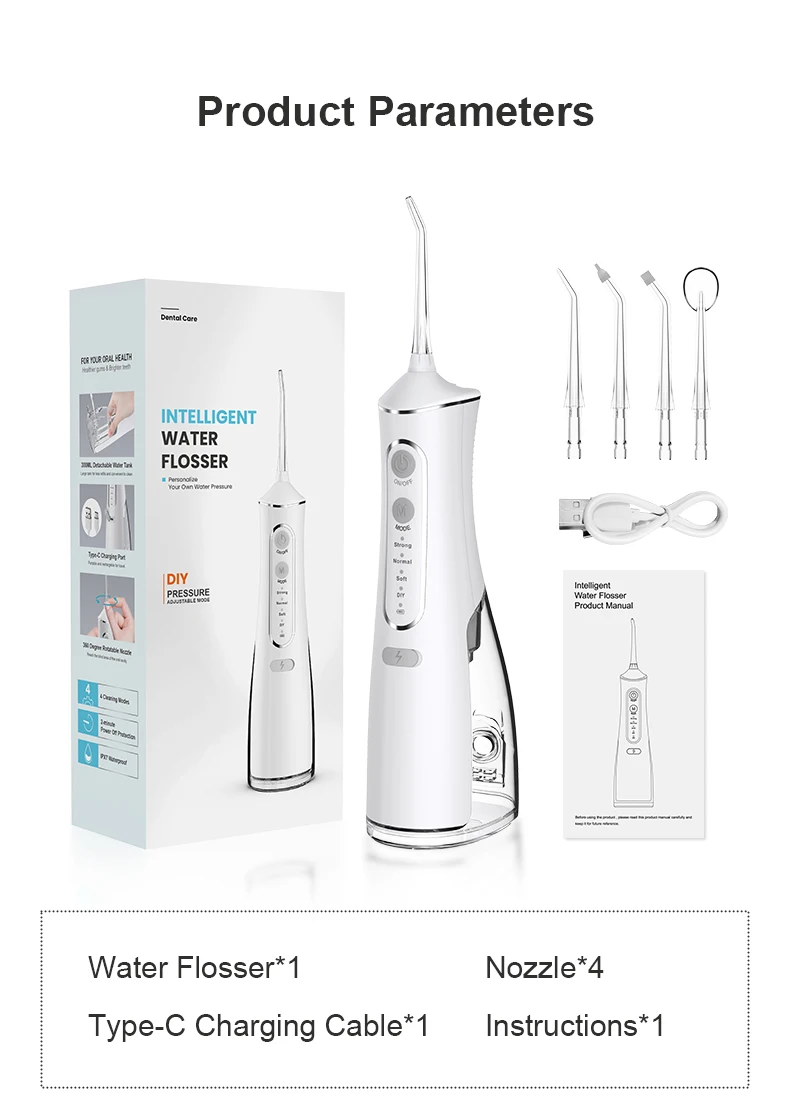 Rechargeable Oral Care Irrigator Professional Dental Waterproof Water ...