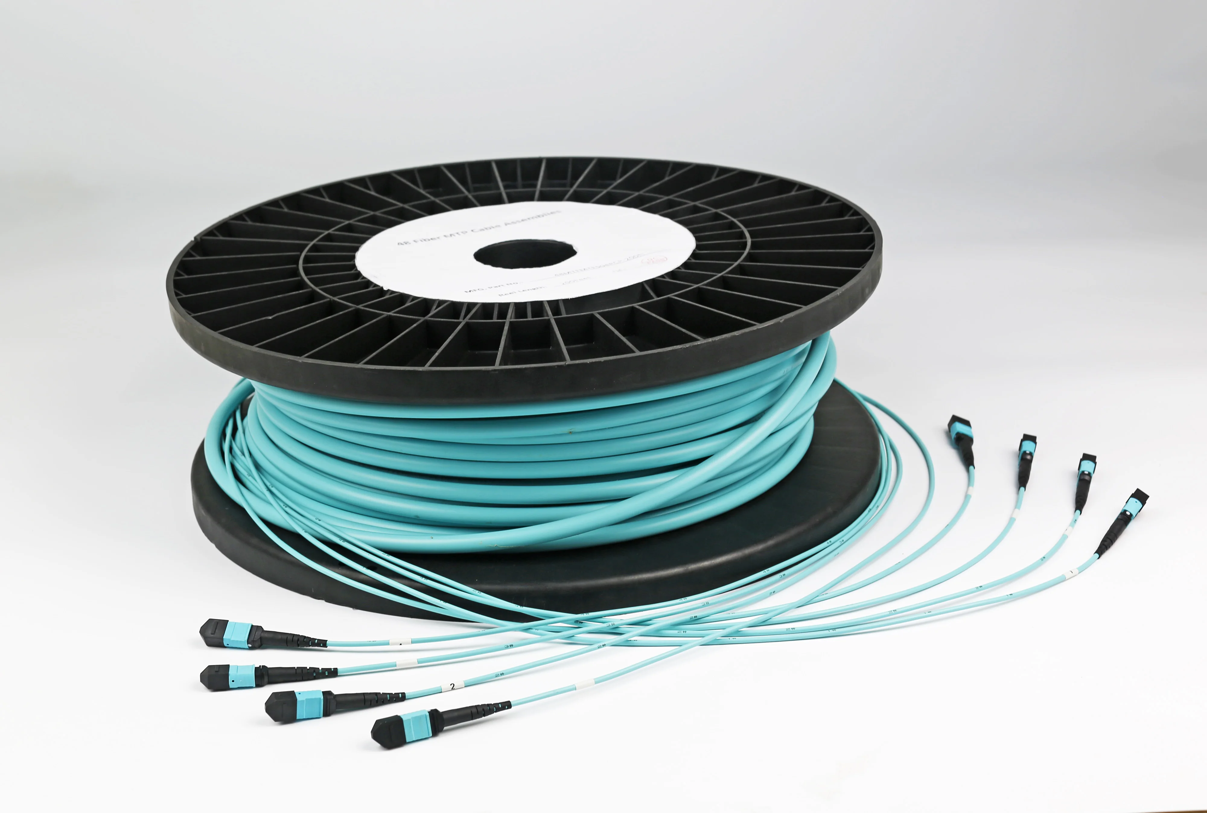 48 Core Breakout 96 Core Om3 Mpo Cable Spool With Pulling Eye Mtp Fiber ...