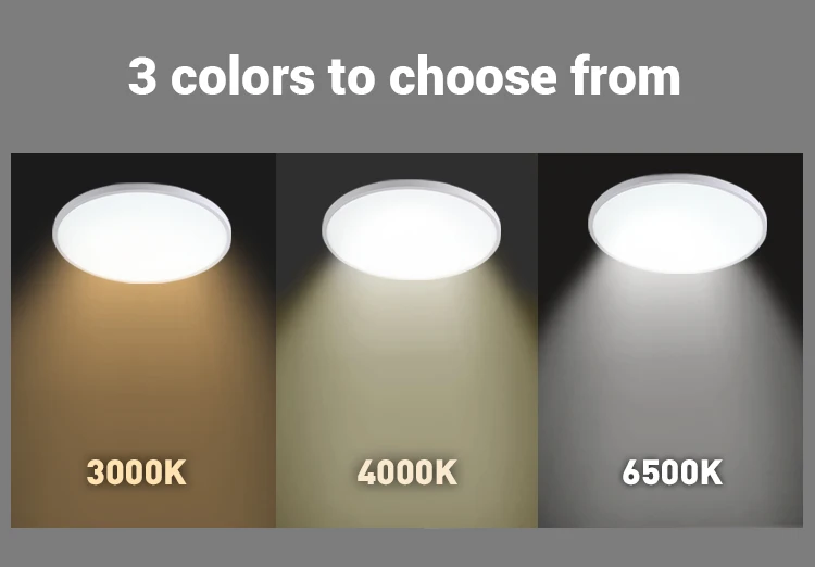 Flush Mount Slim Circular Led Ceiling Light Power 48w Black And White ...