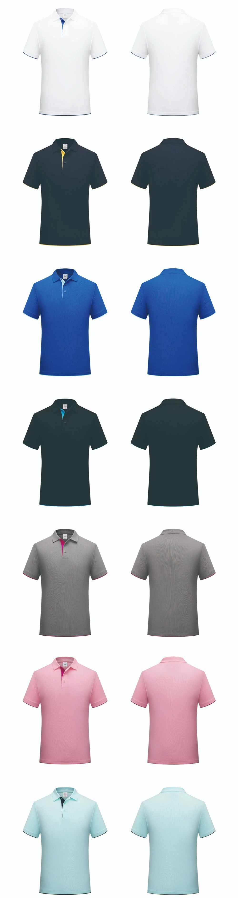 Factory Custom Color-block Lapels 200gsm Cotton Overalls Men T-shirts ...