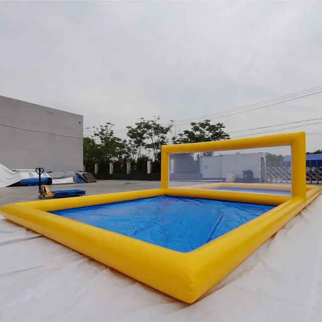 Large Pool Inflatable Volleyball Field / Inflatable Water Volleyball ...