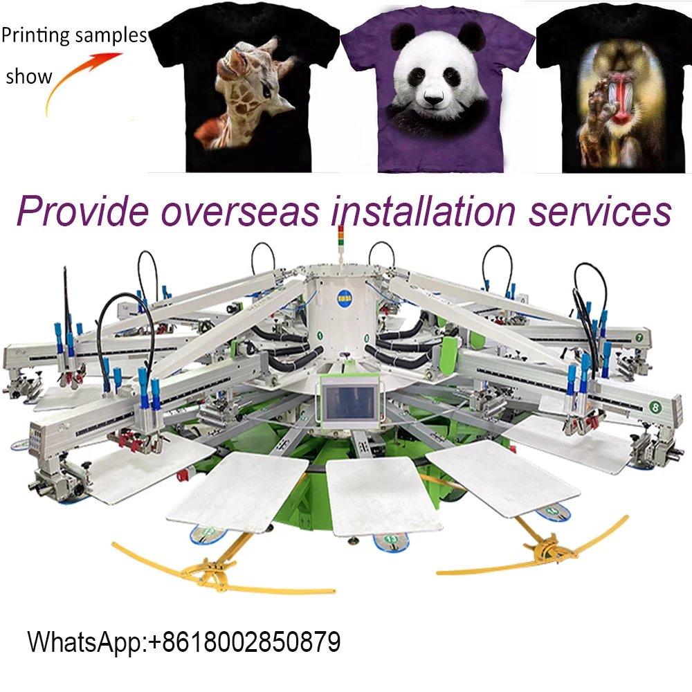 Automatic 8 Color 18 Stations Rotary Screen Printing Machine For ...