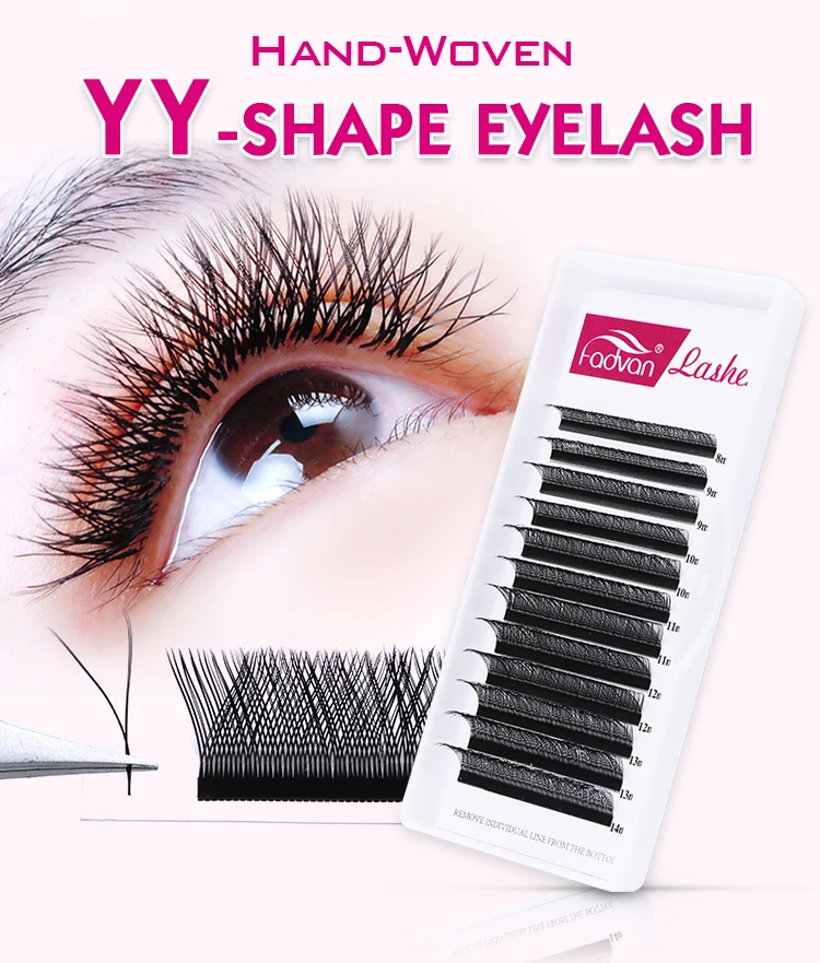 Fadvan Wholesale Customization Yy W Shape Lash Extension Mesh Cilios ...