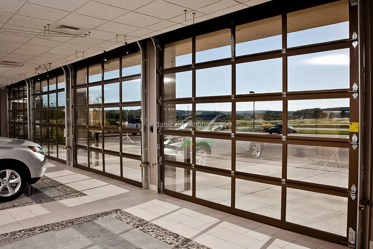 Advance Luxury Clear Frosted Full View Customized Aluminum Glass Garage ...