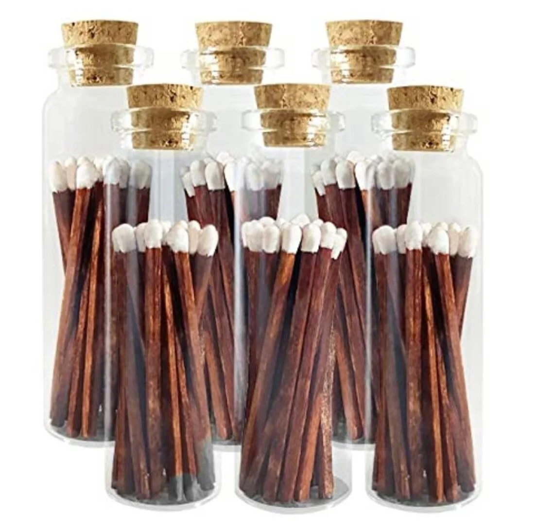 New Custom Match Sticks in Glass Jar Bottle Matches Safety Wooden ...