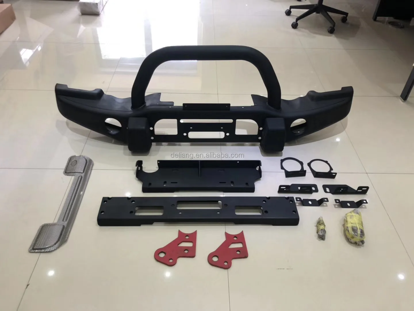 Jeep Wrangler JK Front Bumper with Winch Cradle & Bullbar