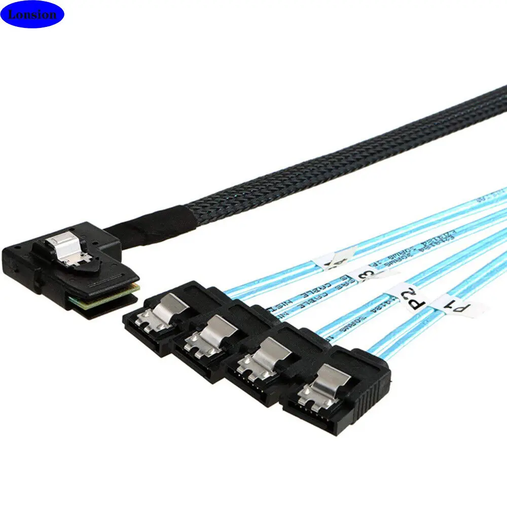 Mini Sas Sff-8087 To 4 Ports Sata Server High-speed Connection Cable ...