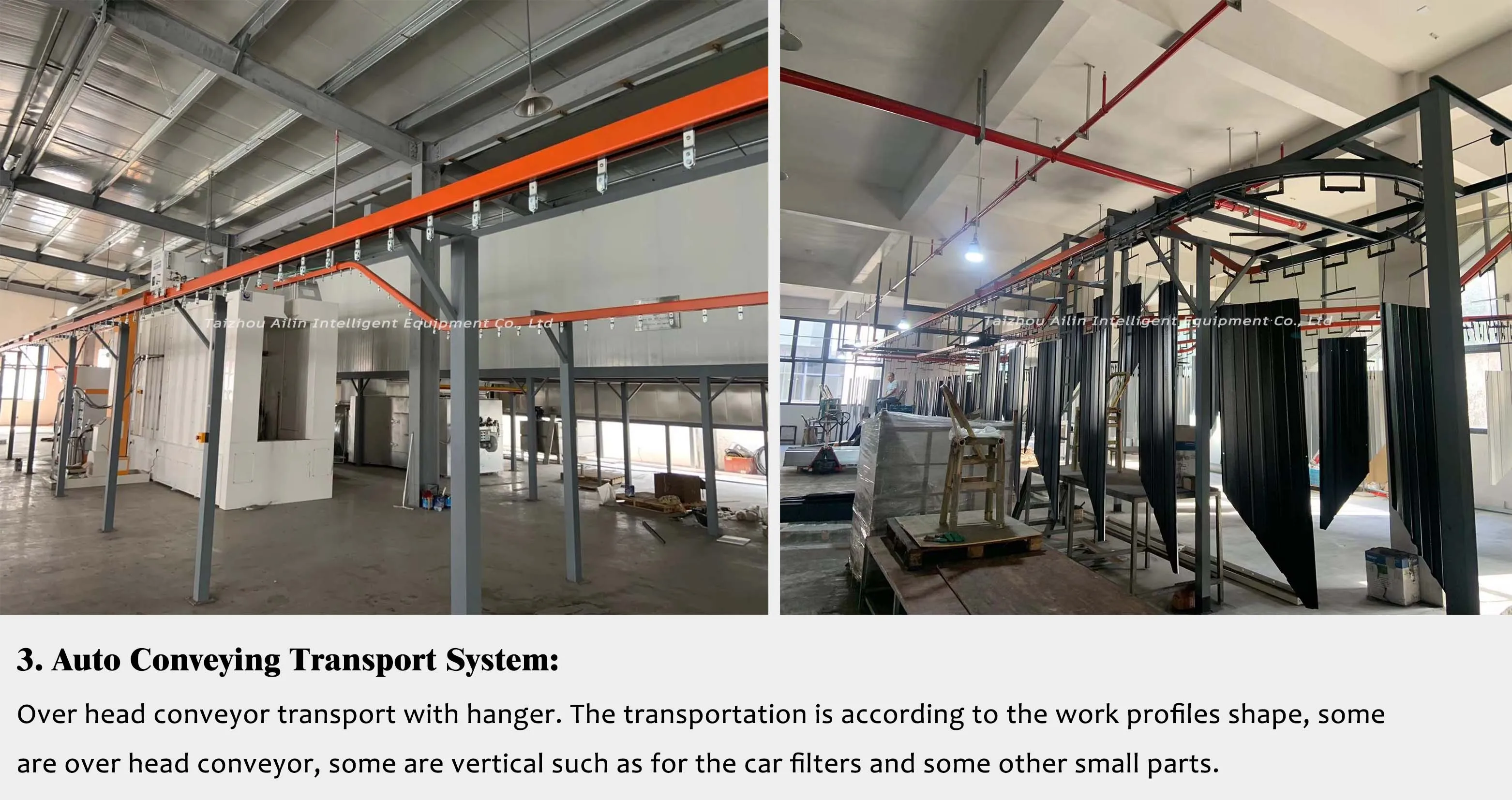 Ailin Spray Overhead Conveyor Chain Large Spraying Furnace Oven ...