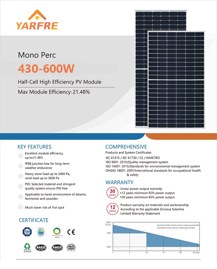 Full Black High Efficiency Solar Panel Mono 400w 410w 420w 430w 440w ...