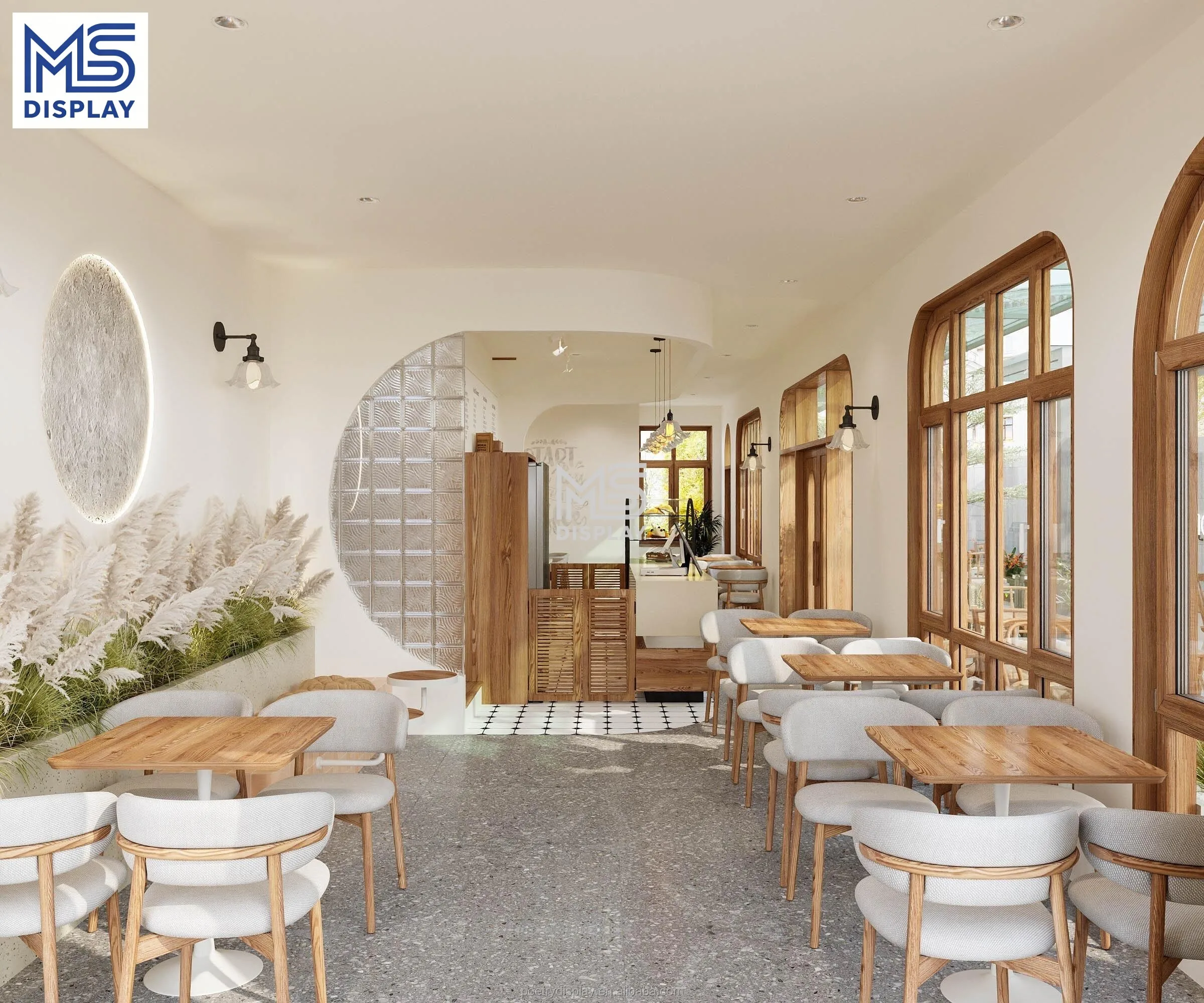 Modern Style Commercial Furniture Chairs Desk Table Counter Coffee Shop ...