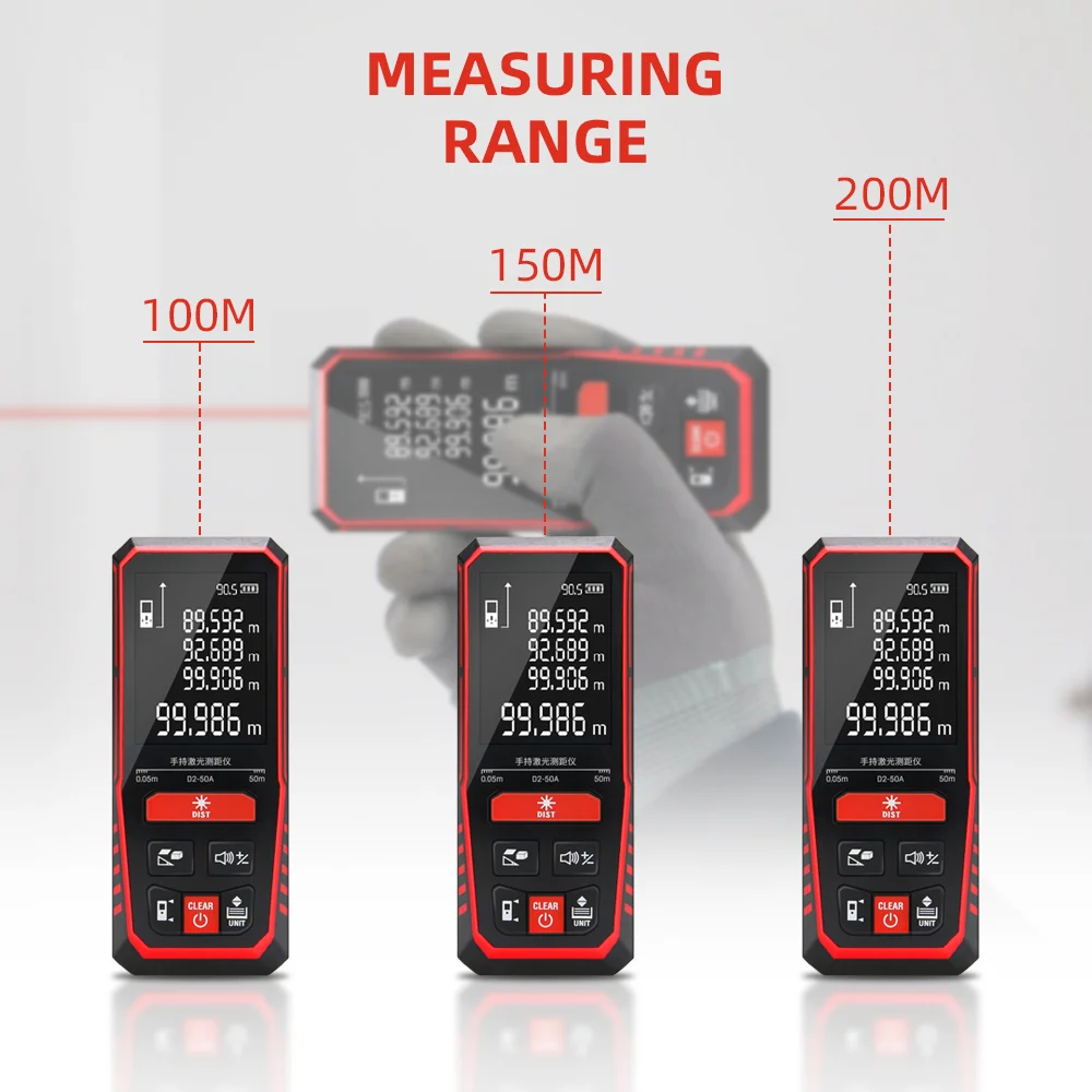 Medidor De Distancia Láser Digital De Largo Alcance,Telémetro De ...