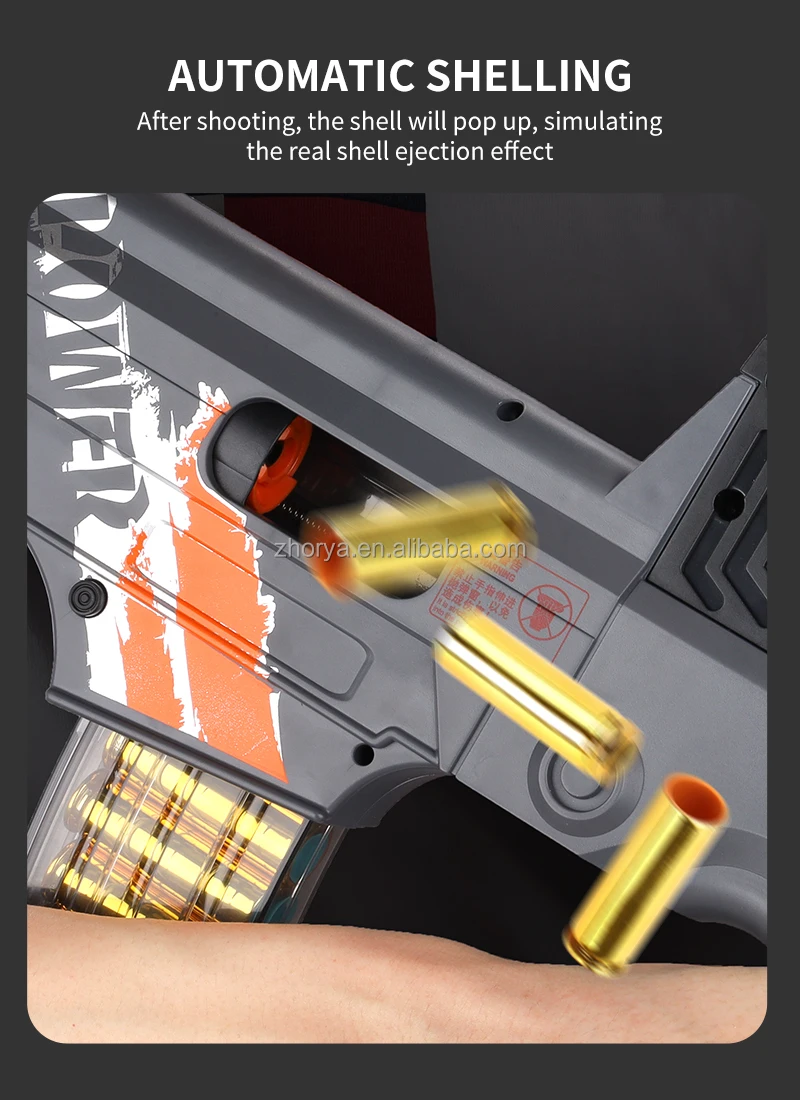 Zhorya Shell Ejecting Eva Foam Soft Bullet Model Safe Kids Electronic ...