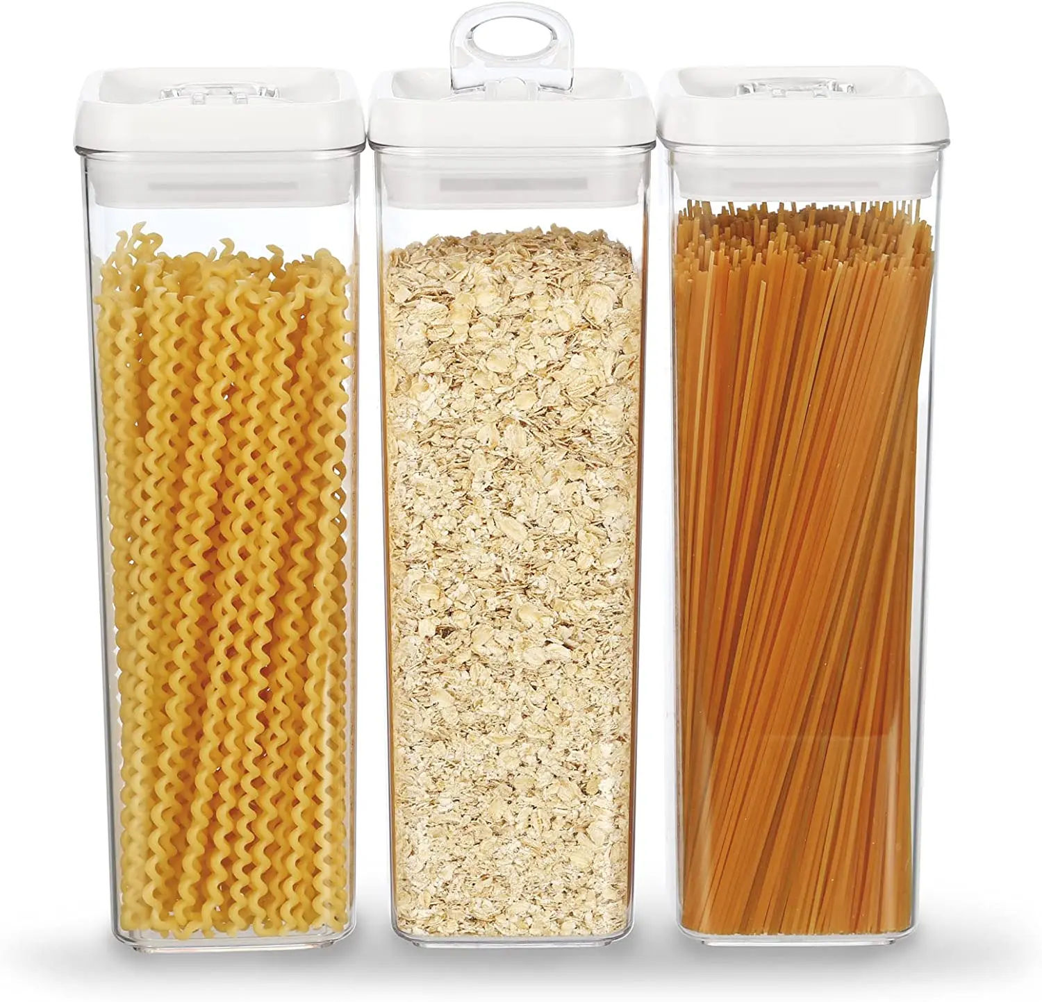 Kitchen Pantry Cupboard Organization Plastic Canister Jar Spaghetti ...
