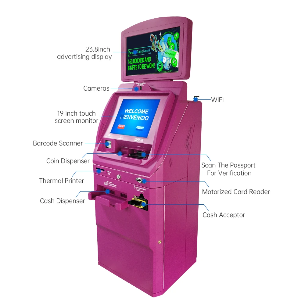 Hunghui 2024 Atm Crypto Machine Kiosk Cash Exchange Machine Payment ...