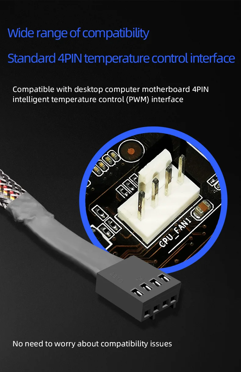 COOLMOON Desktop Computer CPU Casefan Controller 4PIN 5 in 1 PWM Fan ...