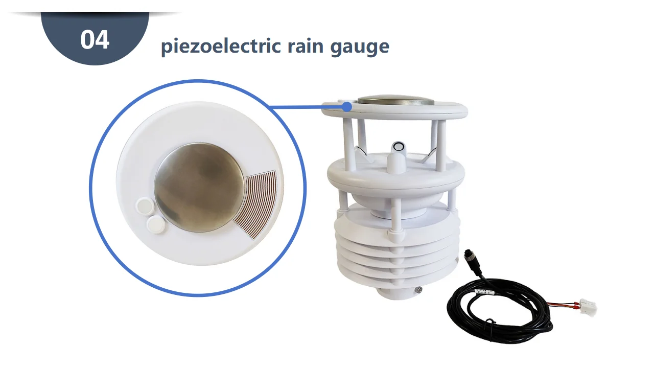 RS485 All in One Piezoelectric Rain Gauge - Weather Station