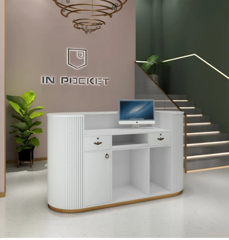 Chinese Factory Cashier Reception Desk Nail Sets Glass Other Salon ...