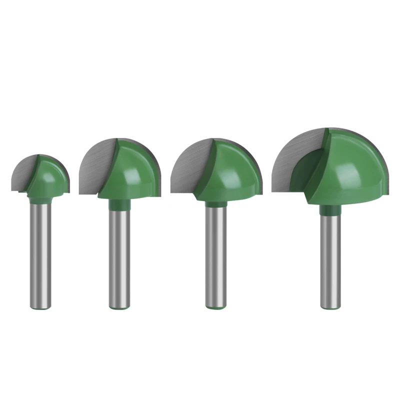 6mm Shank 4 Piece Set Green Cove Box Bit Classical Plunge Rounding Over ...