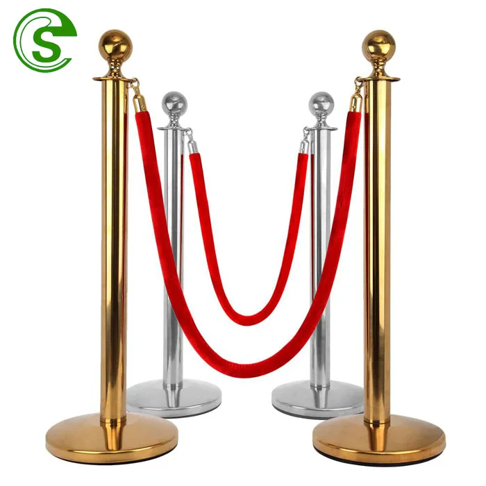 1m Height Stainless Steel Rope Stands Rope Stanchions Crowd Control ...
