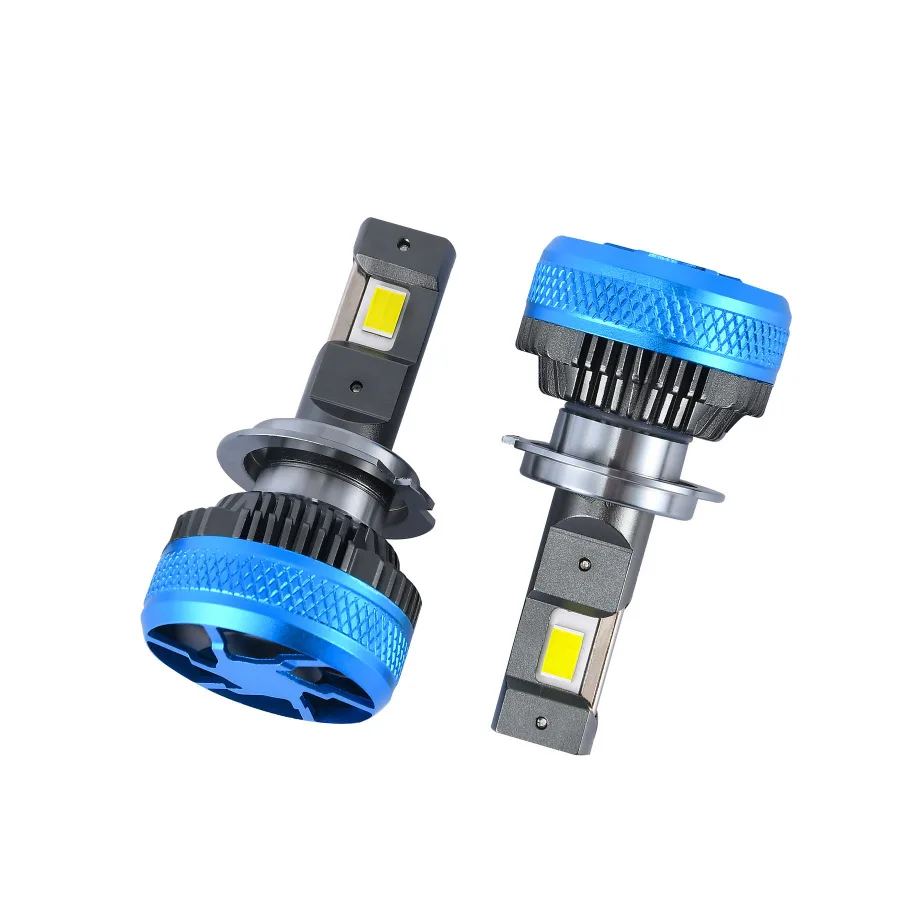 YD 120W High Power H4 Bright LED Headlights Three Copper Tube X12 Car ...
