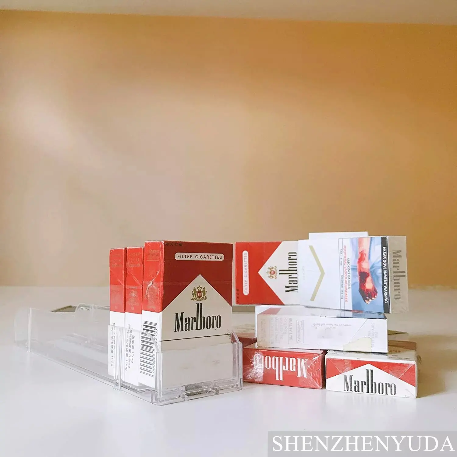 Acrylic Spring Shelf Pushers System - Adjustable & Versatile