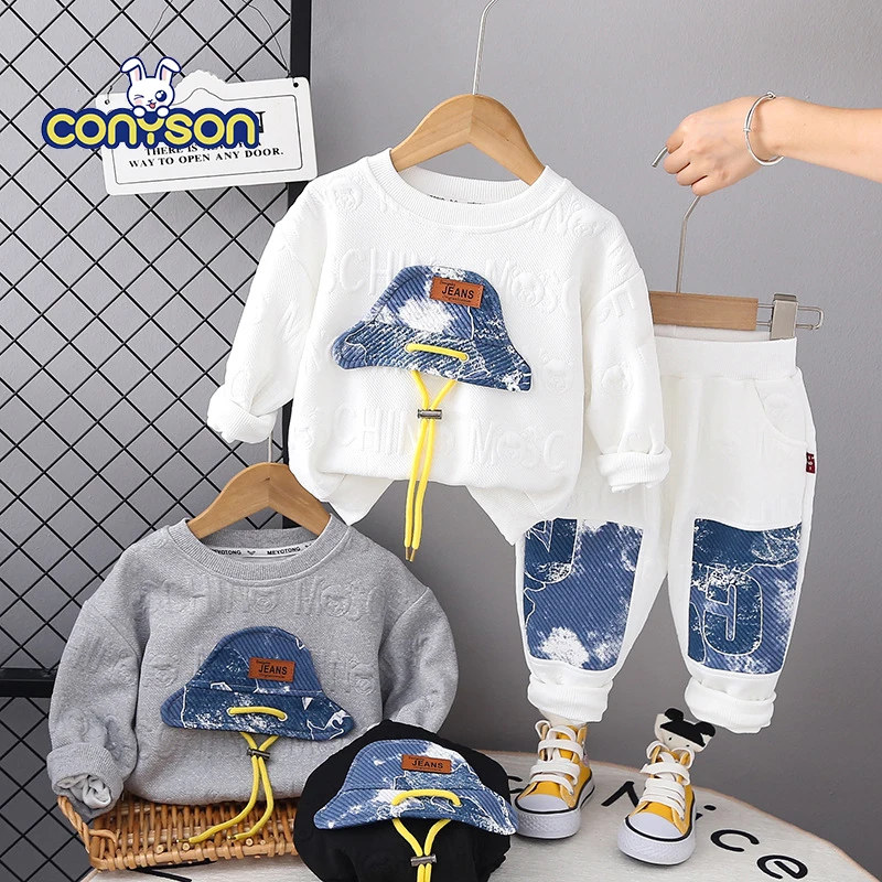 Conyson Boy Hoodie Suit Spring Autumn Fashionable New Handsome Children ...