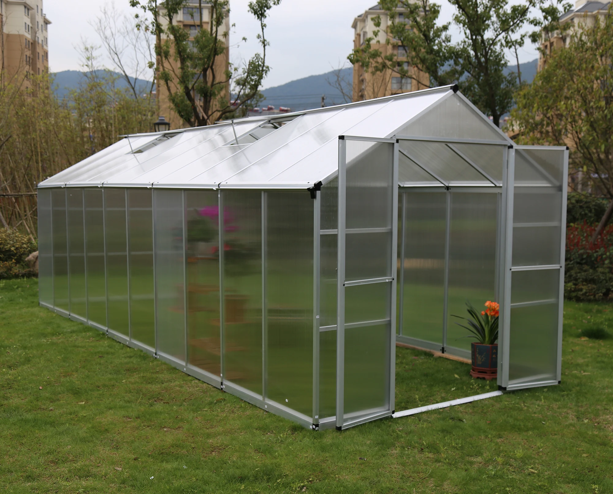 Custom Outdoor Metal Aluminum Frame Green House Backyard