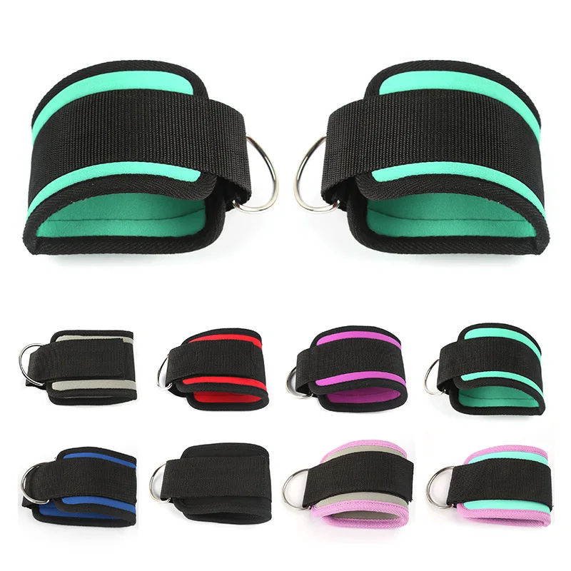MR Adjustable Ankle Cuffs with Double D-Rings Ankle Strap for Cable ...
