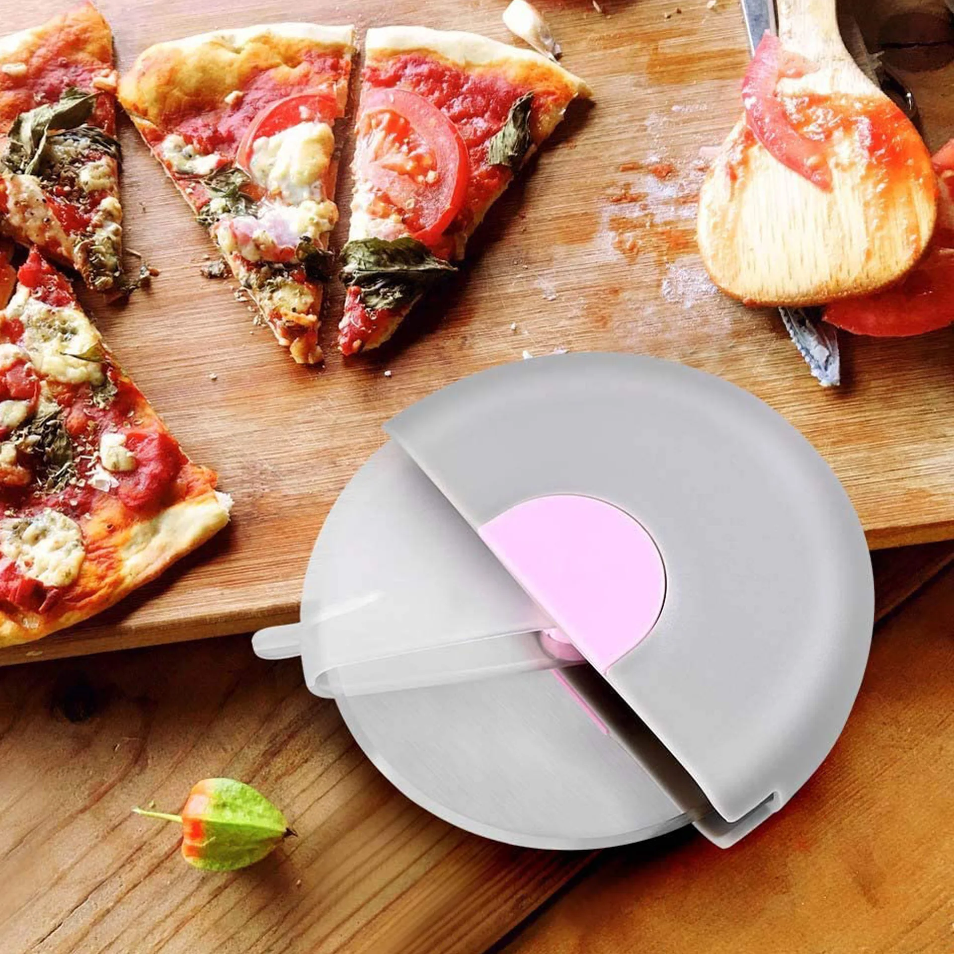 Custom Logo Wheel Pizza Cutter Super Sharp Dishwasher Safe Round Pizza ...