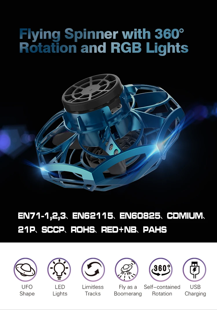 Mini Finger Drone - Fun Flying Spinner for Kids & Adults