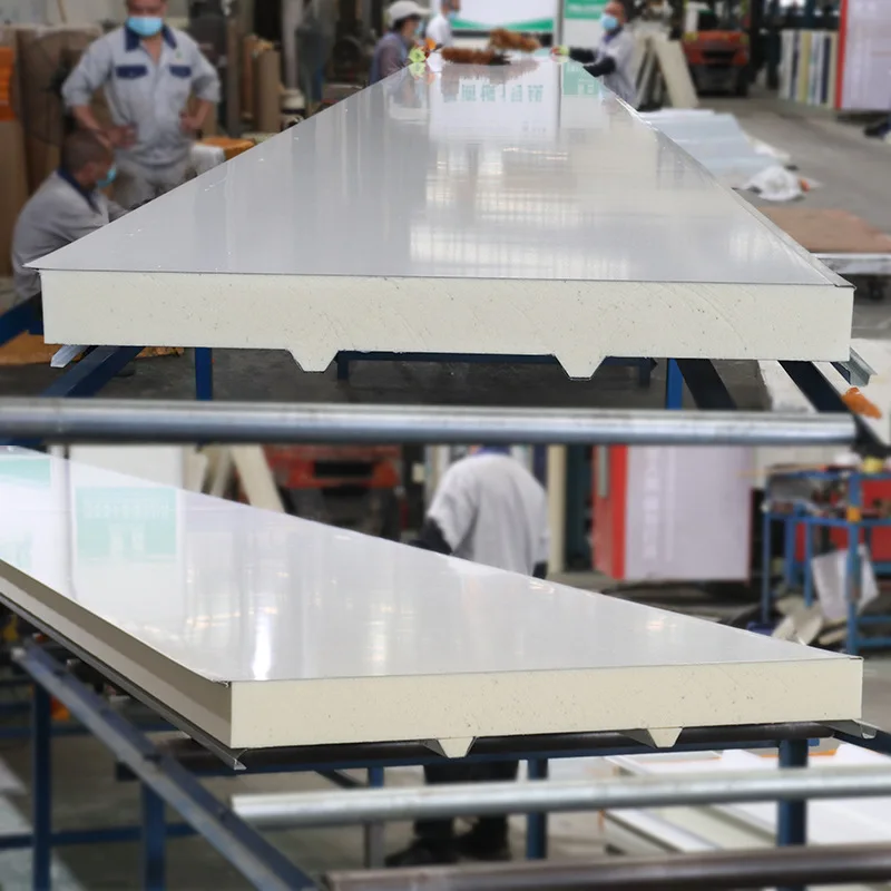 Exterior Fire Rated Insulated Corrugated Steel Pu And Rock Wool ...