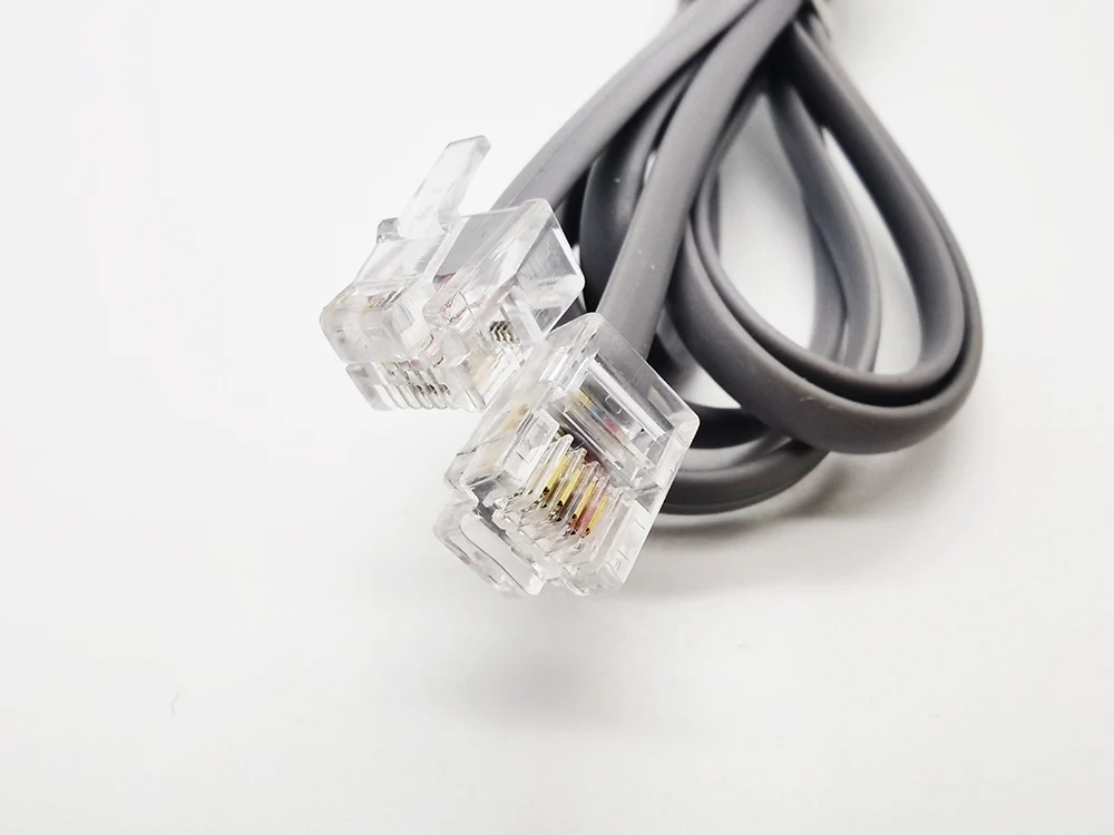 RJ11电话电缆RJ11公对公6P4C电话线，用于DSL调制解调器应答机来电显示传真电话线| Alibaba.com