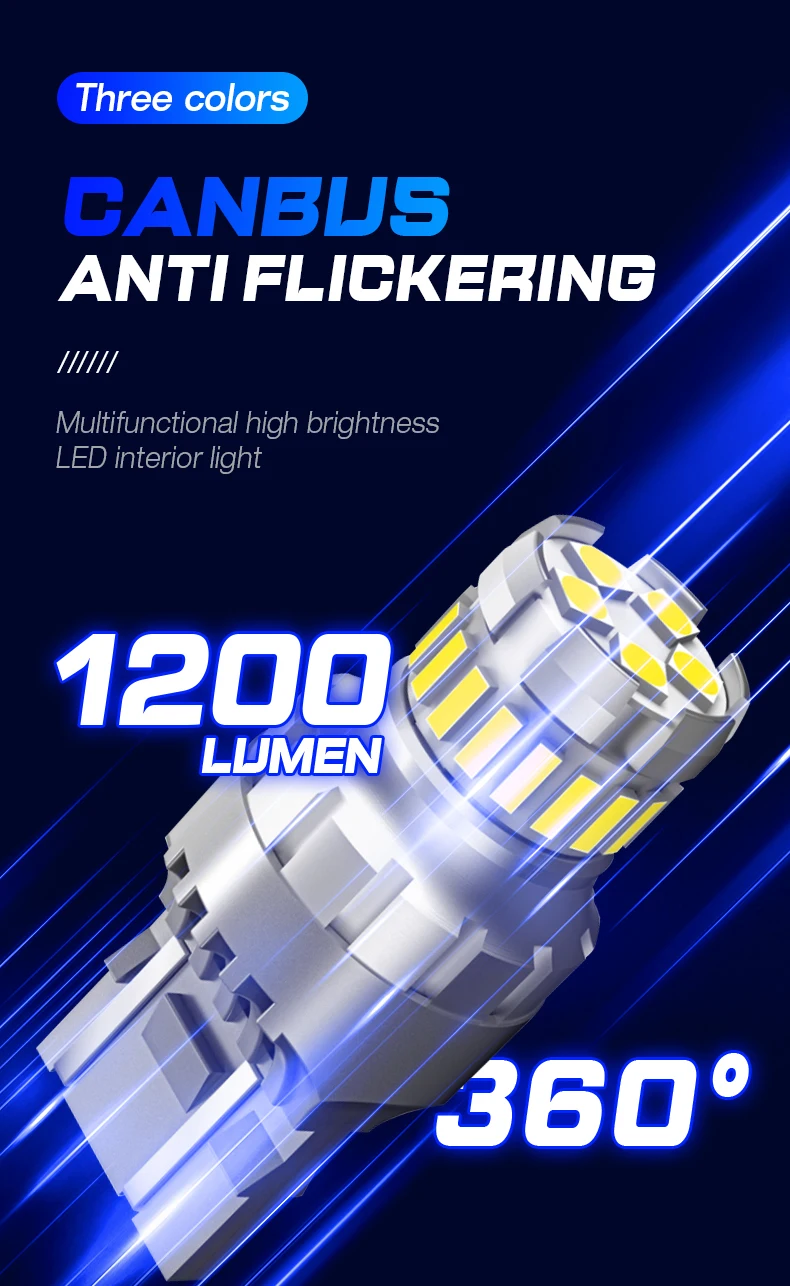 Xenplus Brake Lights Bulb S19 6w 1200lm T10 T15 1156 1157 7440 7443 ...