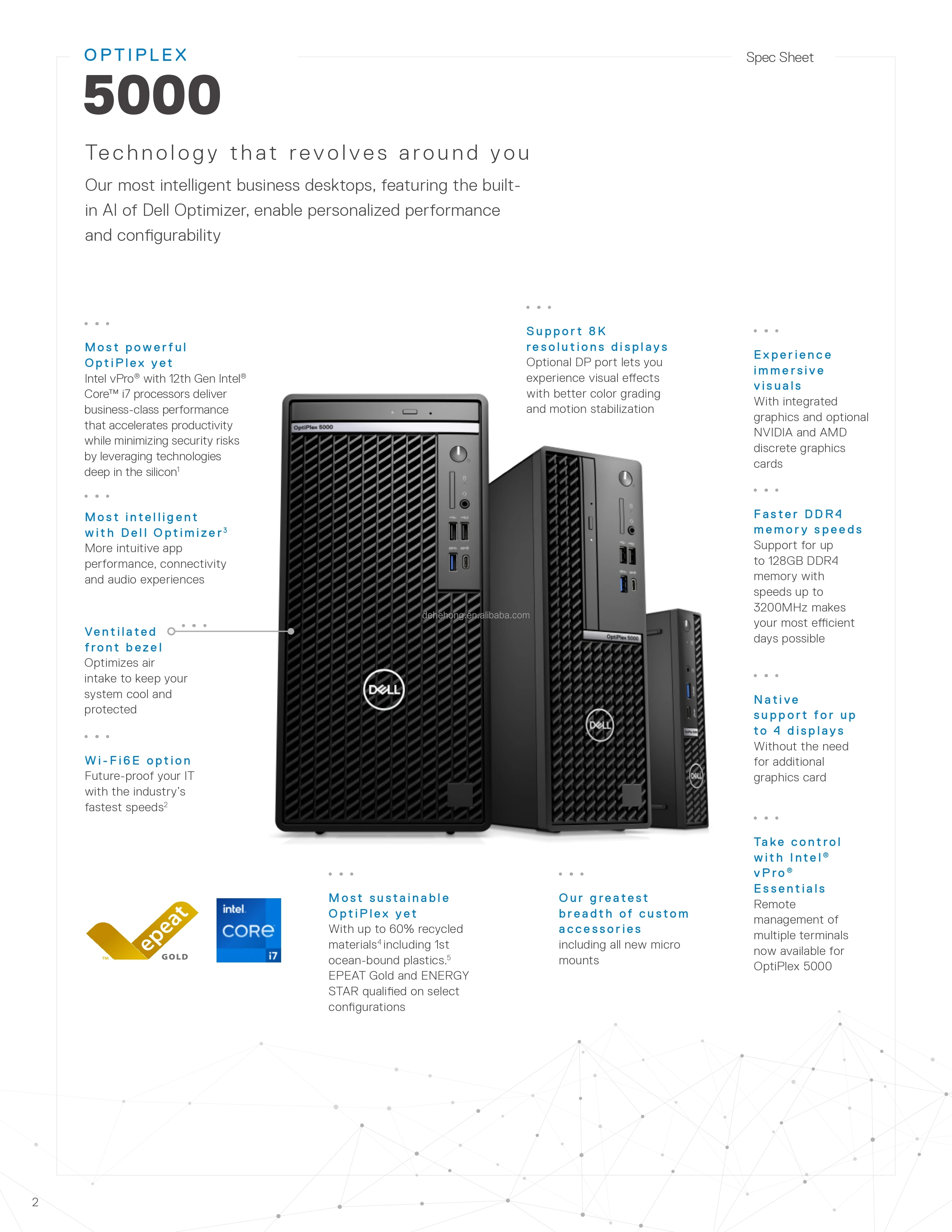 New Original Dell Optiplex 5000 Tower Intel Core I5-12500/8gb/256gb M.2 ...