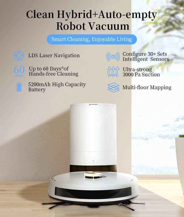 Aspiradora Vacuum Cleaning Robot 3000pa Lds Smart Sweeper Sweeping ...