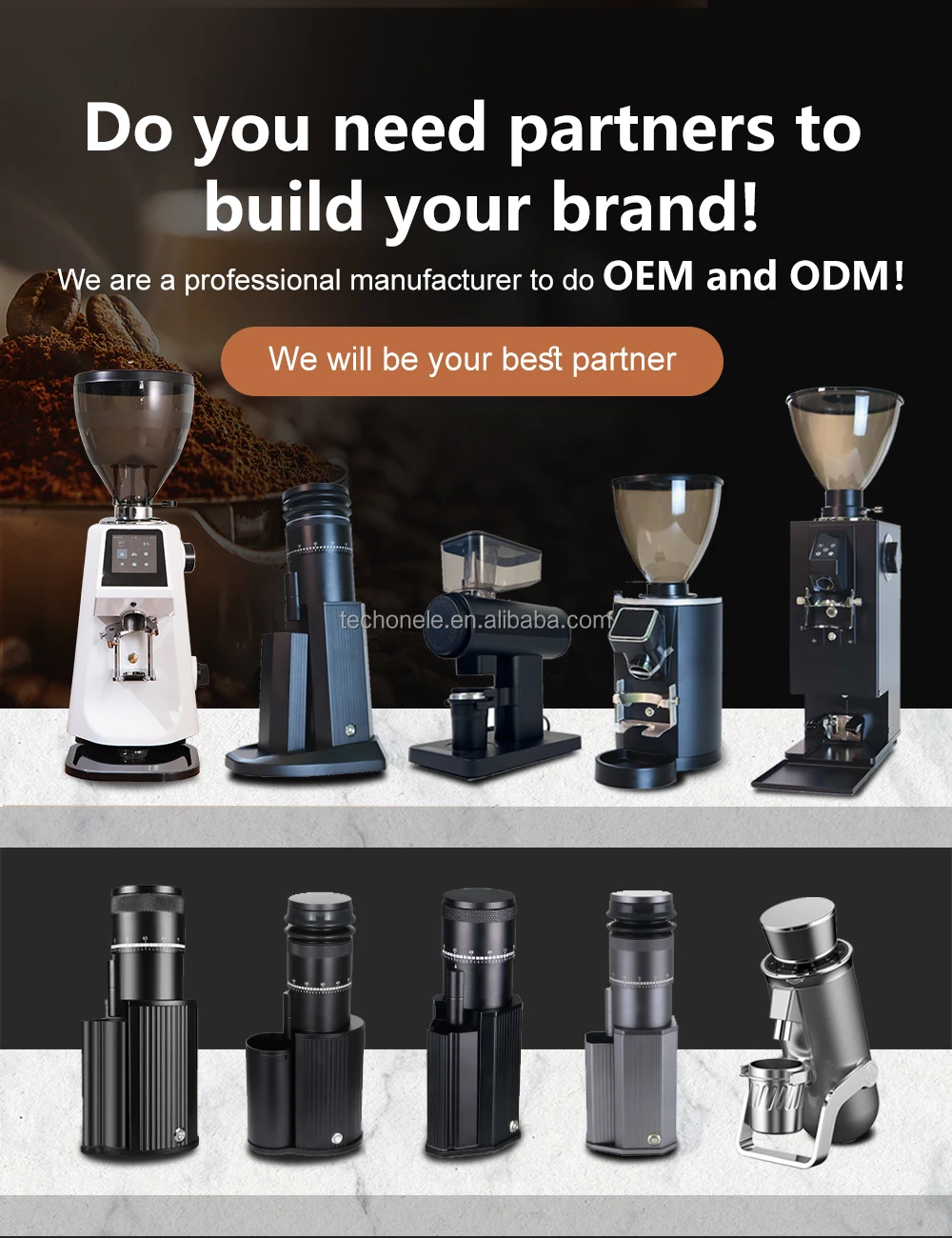 Commercial Electric Coffee Grinder with Touch Screen Big Capacity ...