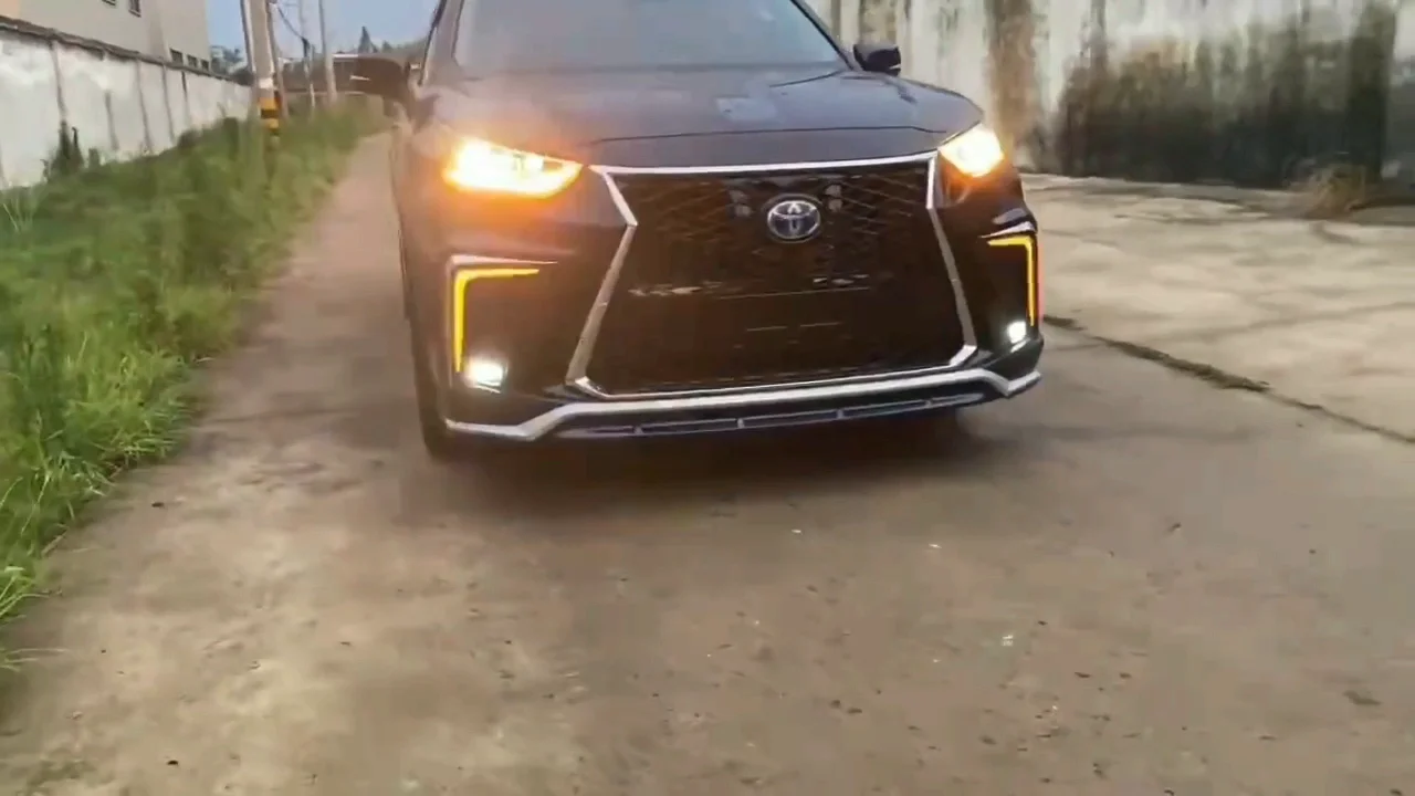 Car Bumpers For Toyota Highlander 2021 2022 Year Facelift To Lexus ...