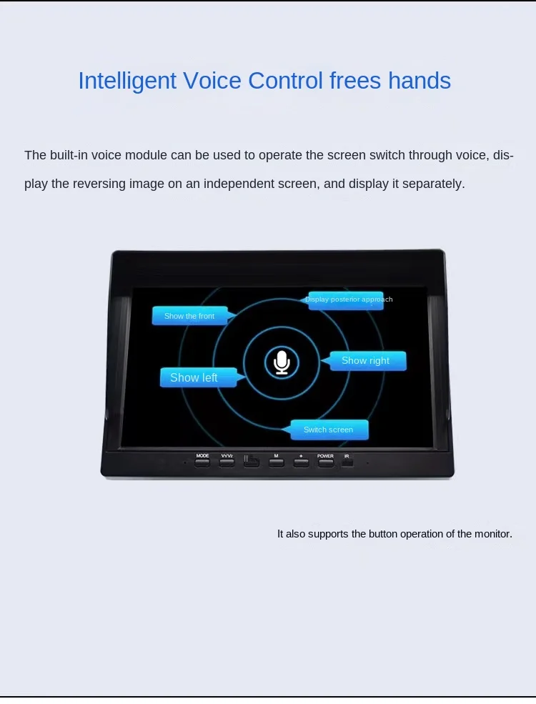 Truck 7 Inches 12-24v Hd Waterproof Night Vision Wired Car Reversing ...