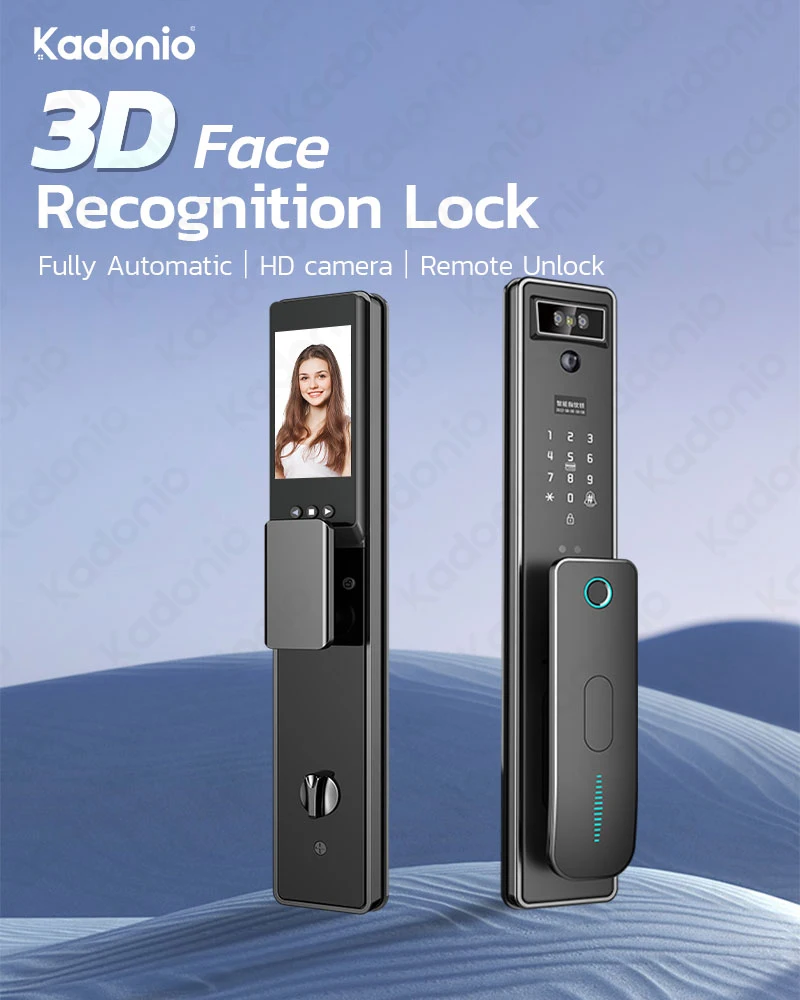 Kadonio Tuya App Wifi Outdoor 3d Face Recognition Deadbolt Smart Door ...